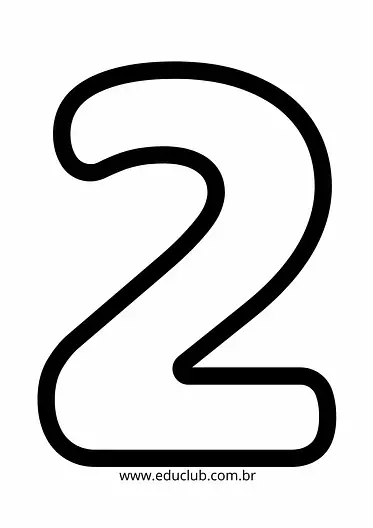 Molde número 2 para imprimir | Educlub